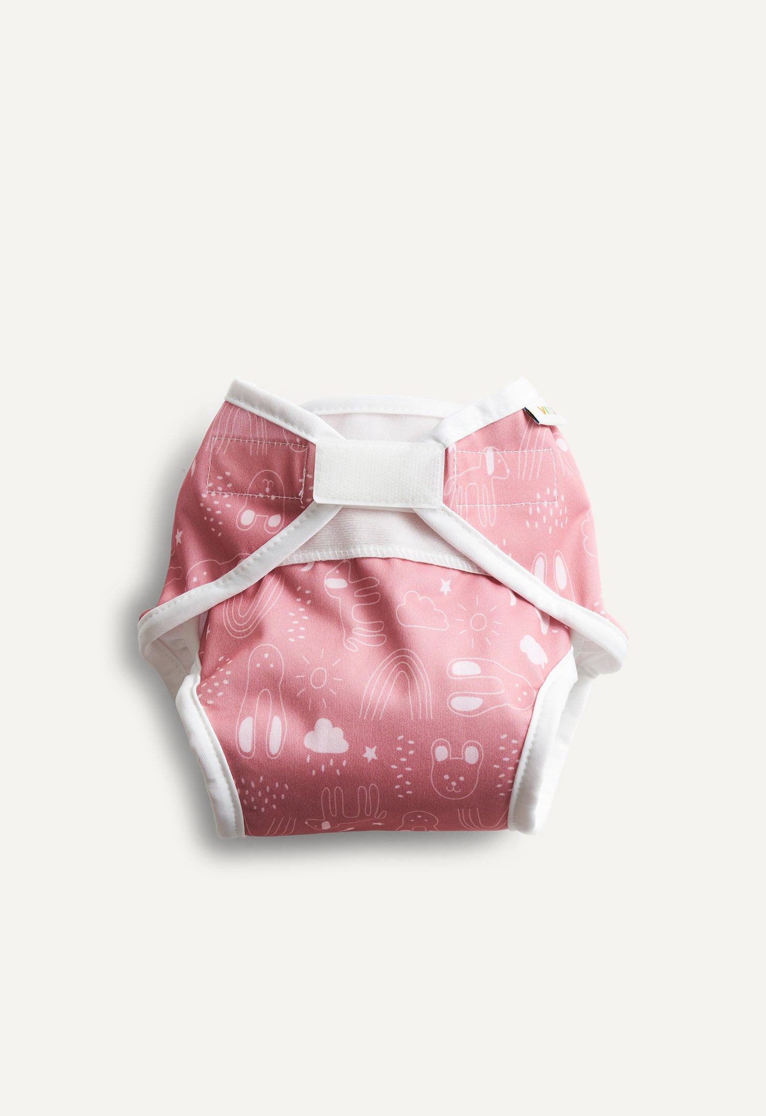 Cloth Diaper Cover for Terry Diaper - Rusty Pink Teddy | Imse
